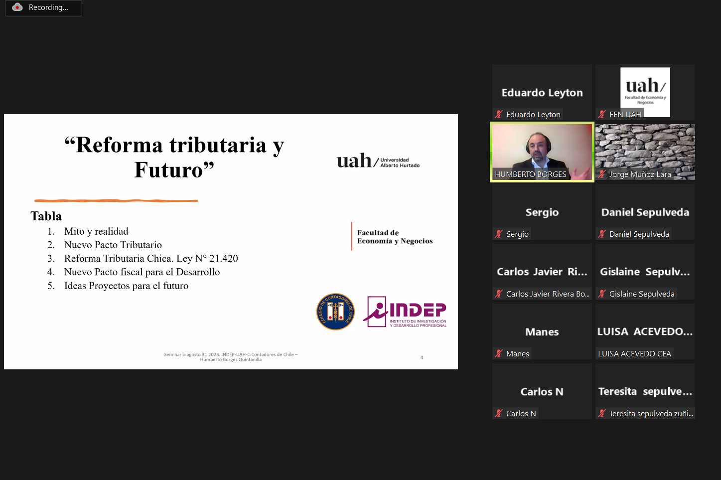 "Reforma Tributaria y futuro" abrió la serie de charlas que FEN dictará ...